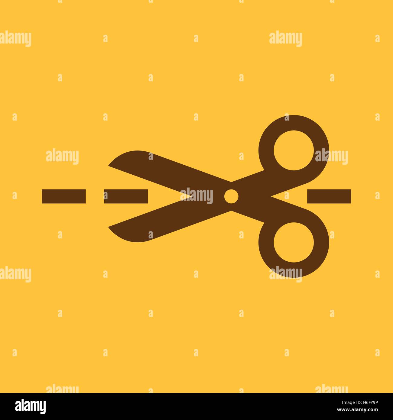 Cut Here Scissors Vector