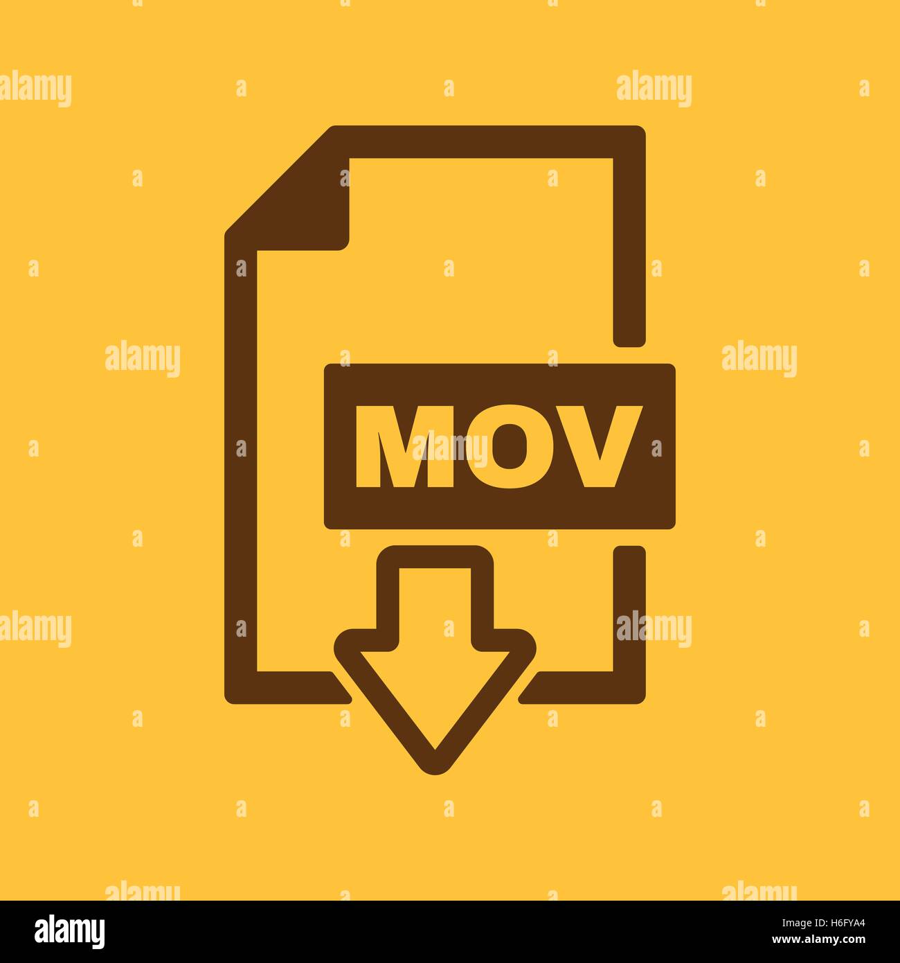 The MOV icon. Video file format symbol. Flat Vector illustration Stock ...