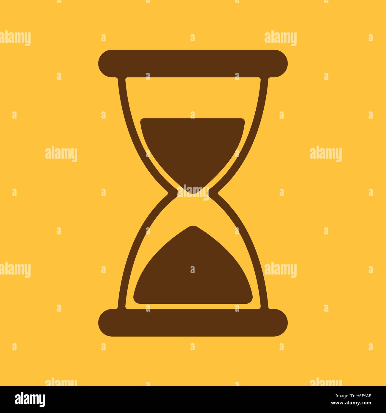 The hourglass icon. Chronometer and timer, clock symbol. Flat Vector ...
