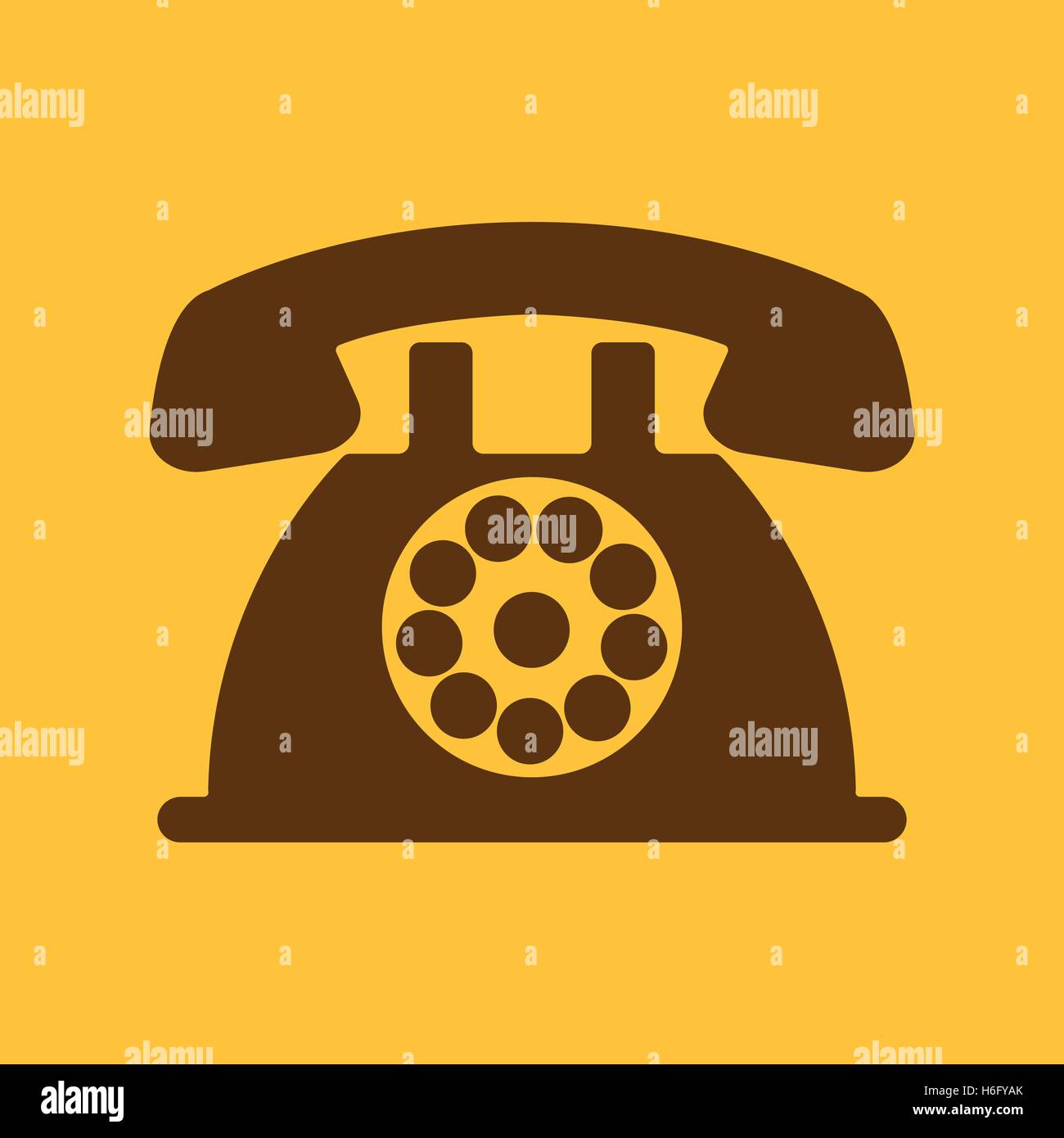 The phone icon. Telephone and support, hotline, helpdesk symbol. Flat ...