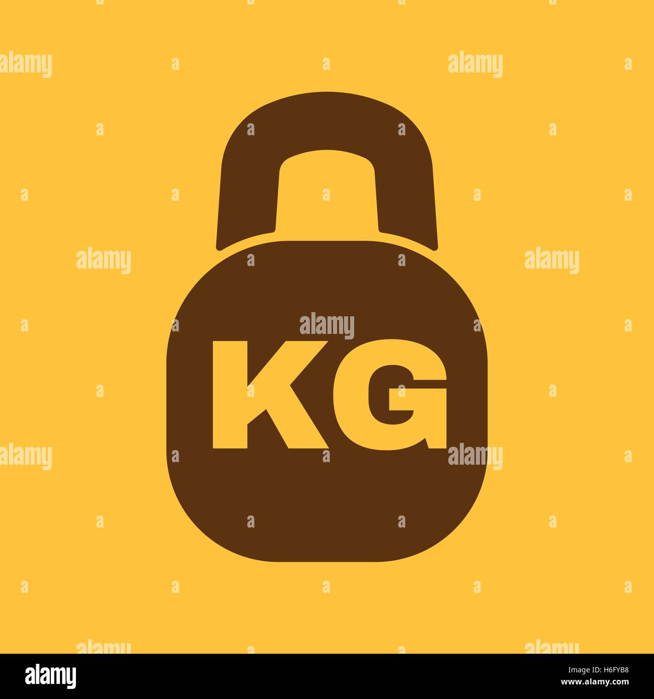 The kilogram icon. Kg and weight symbol. Flat Vector illustration Stock ...