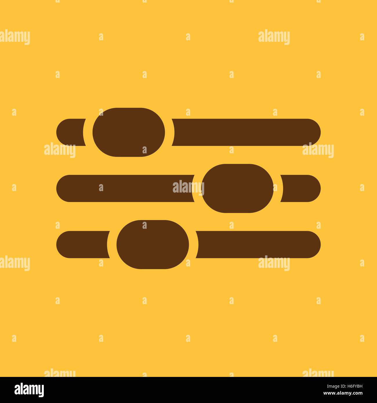 The adjustment icon. Settings symbol. Flat Vector illustration. Button ...