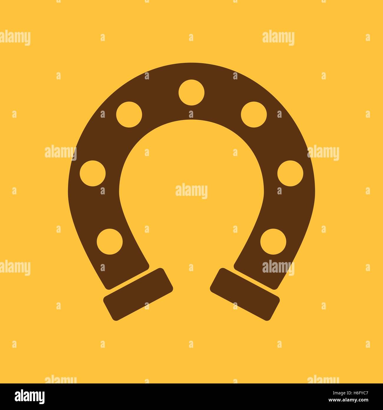 The horseshoe icon. Horse and races symbol. Flat Vector illustration ...
