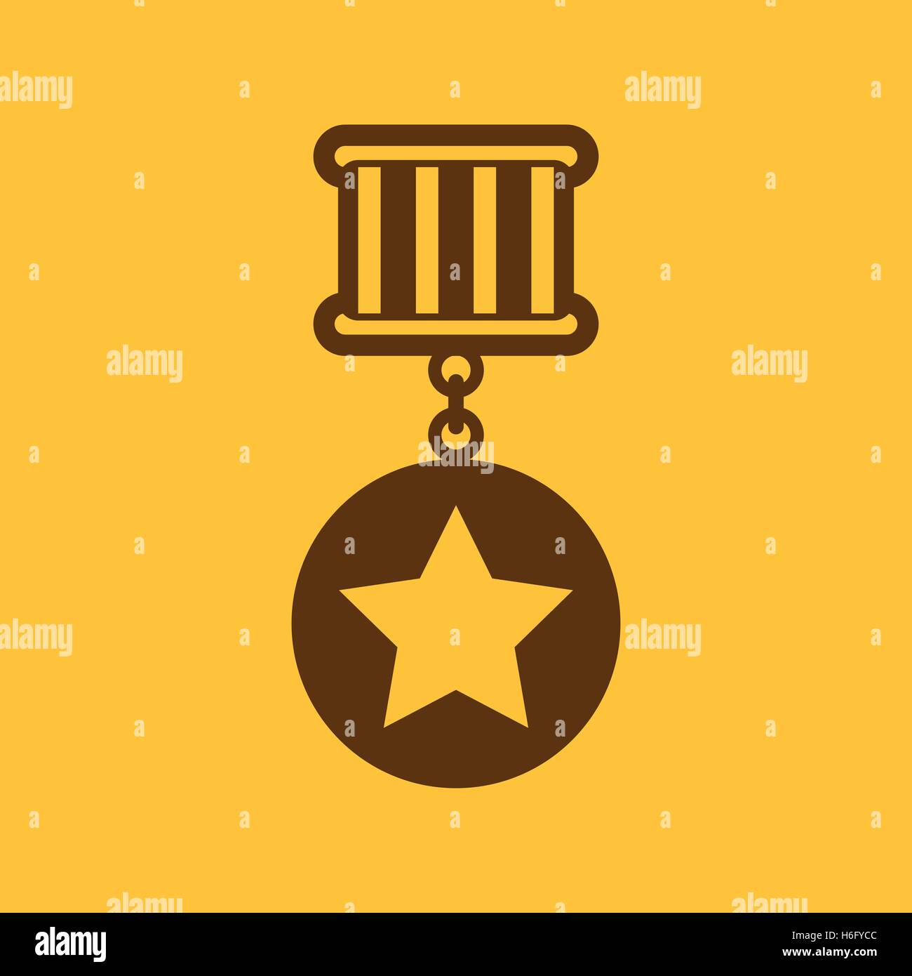 The medal icon. Reward symbol. Flat Vector illustration Stock Vector ...
