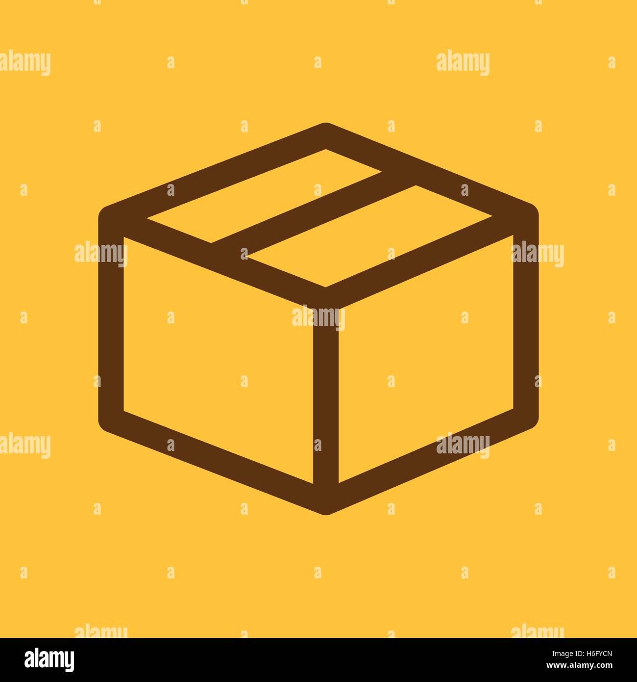 The box icon. Delivery and shipping symbol. Flat Vector illustration ...