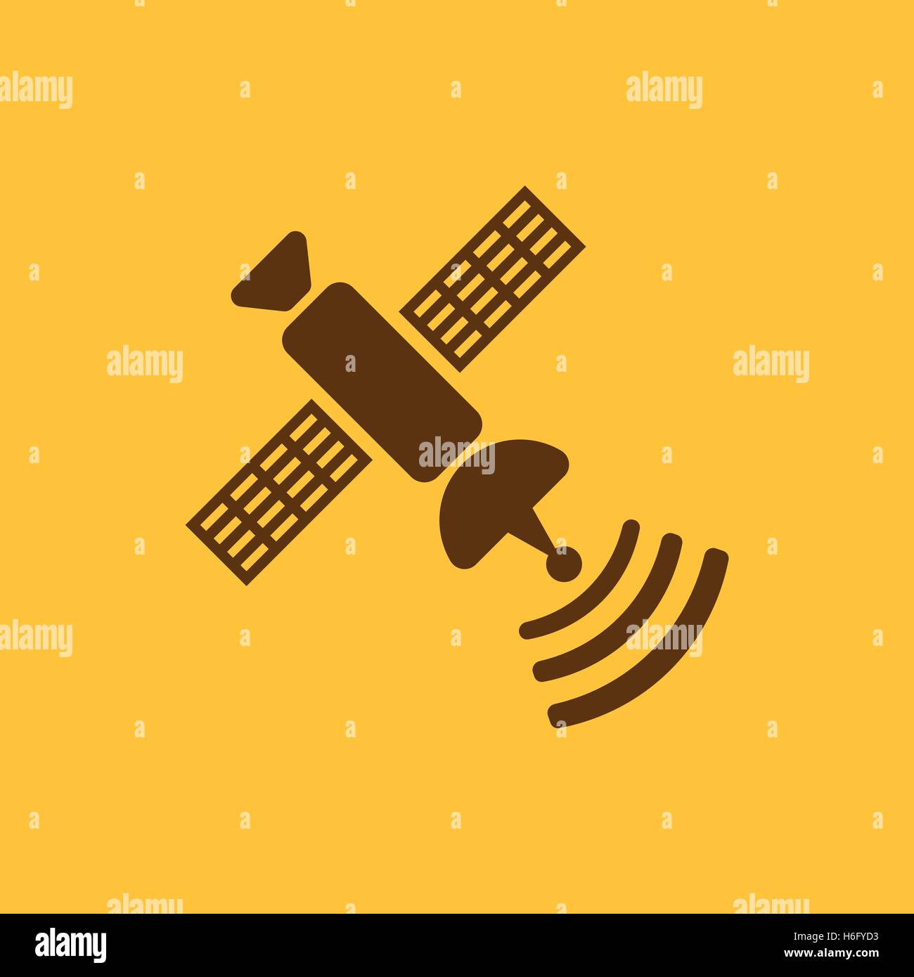 The satellite icon. TV and broadcasting, communication symbol. Flat ...