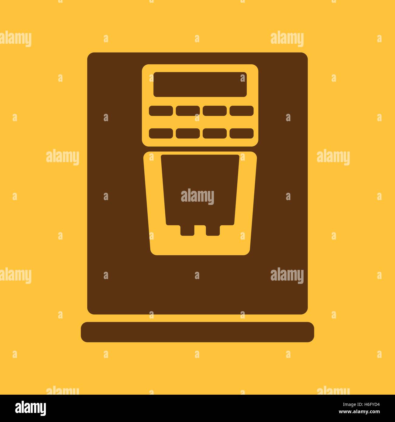 The coffee machine icon. Espresso and latte symbol. Flat Vector ...