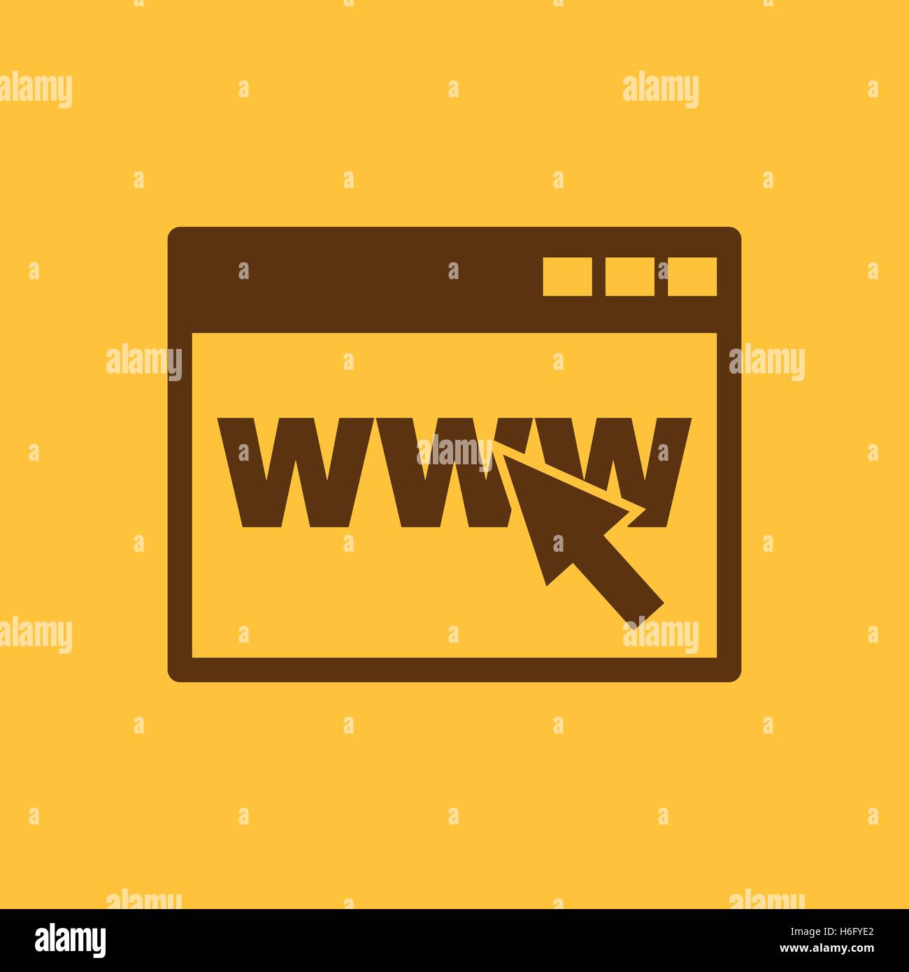 The browser icon. WWW and Internet symbol. Flat Vector illustration ...