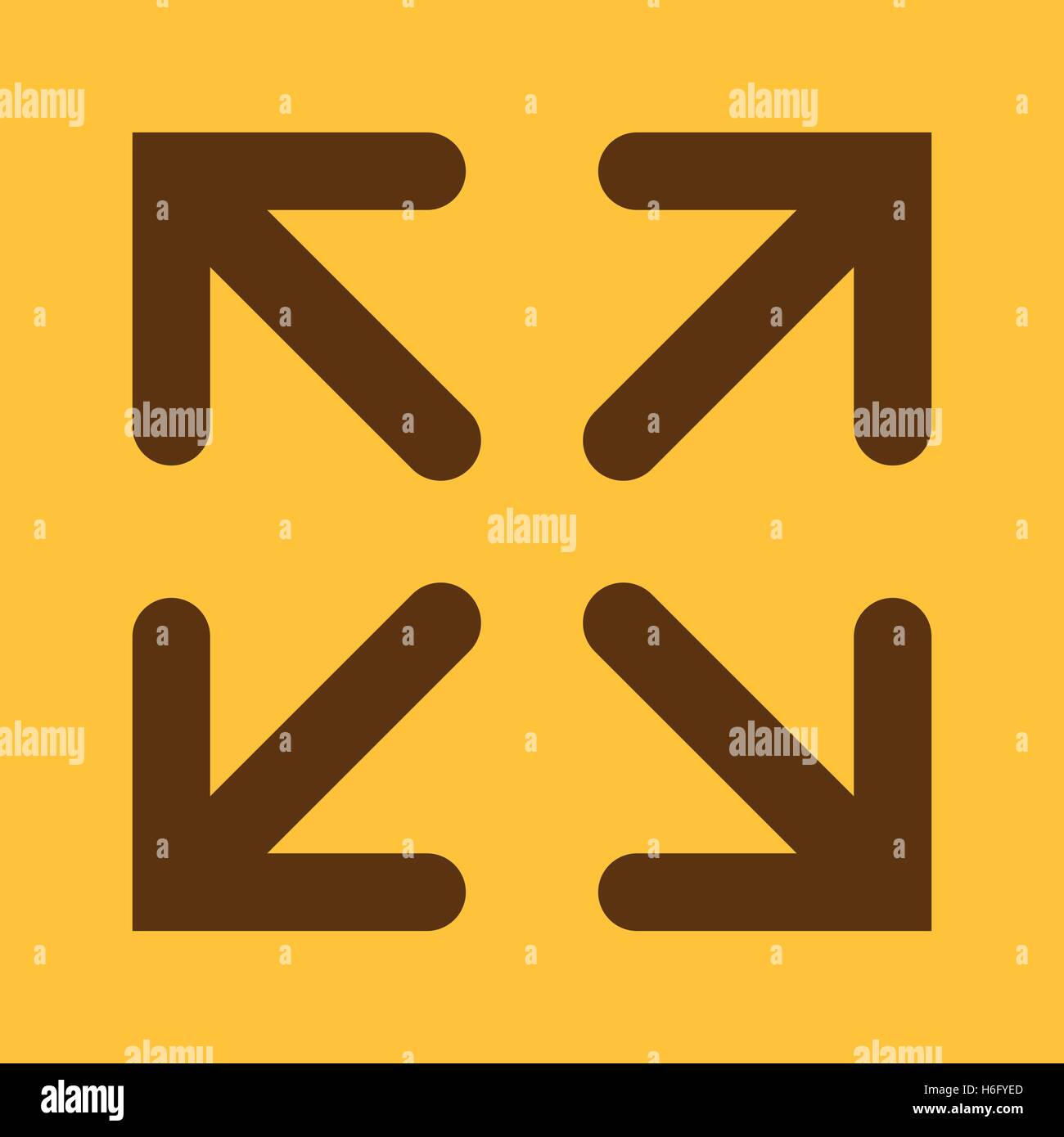 The full screen icon. Arrows symbol. Flat Vector illustration Stock ...