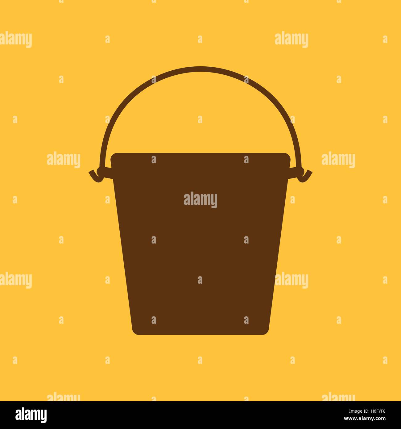 The bucket icon. Pail and bucketful symbol. Flat Vector illustration ...