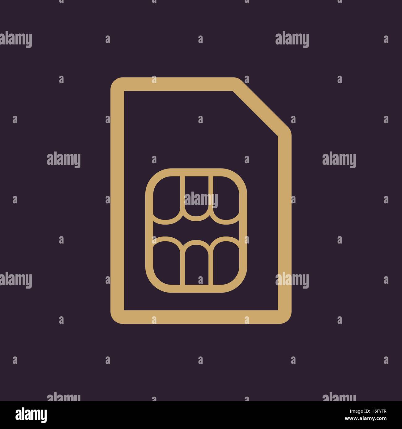 The sim card icon. Sim Card symbol. Flat Stock Vector Image & Art - Alamy