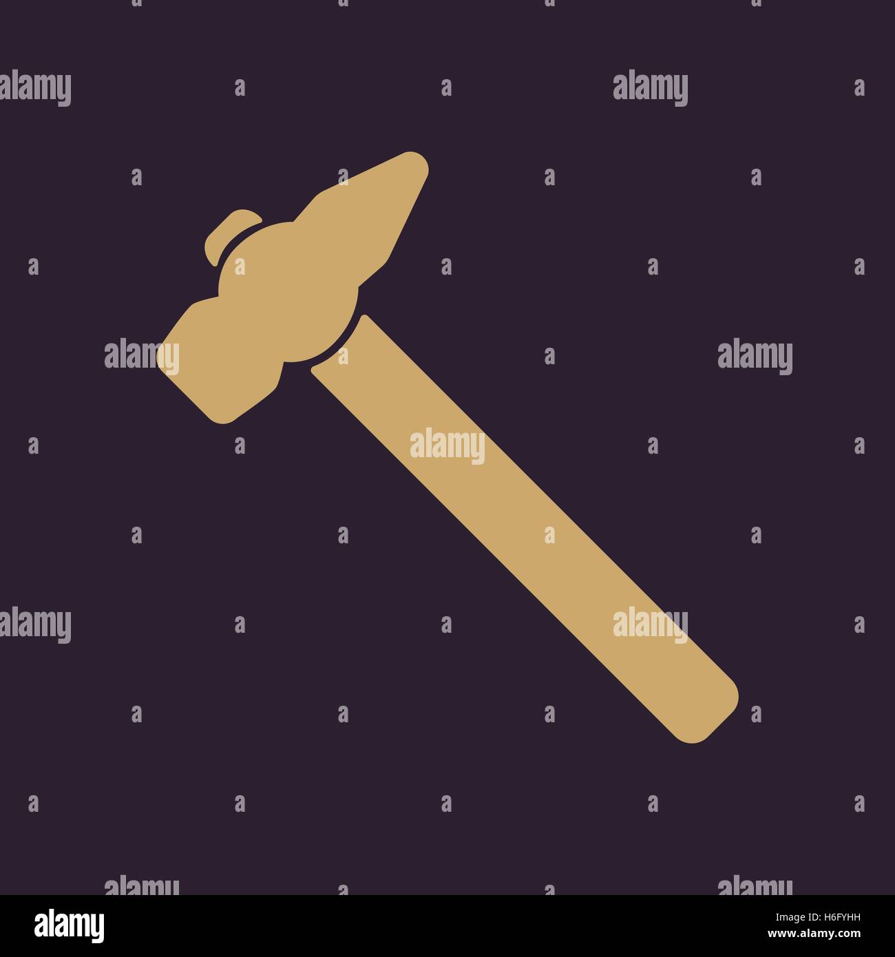 The hammer icon. Hammer symbol. Flat Stock Vector Image & Art - Alamy