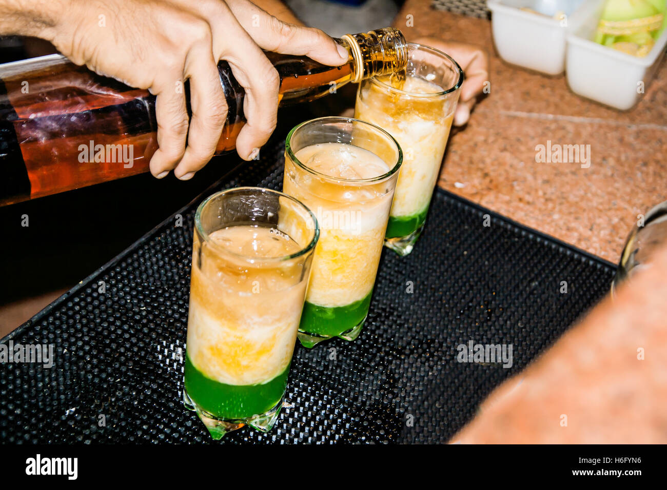 Three layered cocktail hi-res stock photography and images - Alamy