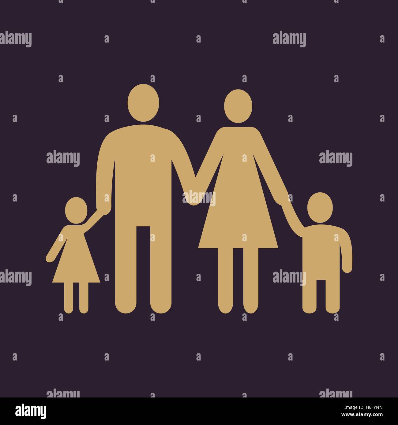 The family icon. Family symbol. Flat Stock Vector Image & Art - Alamy
