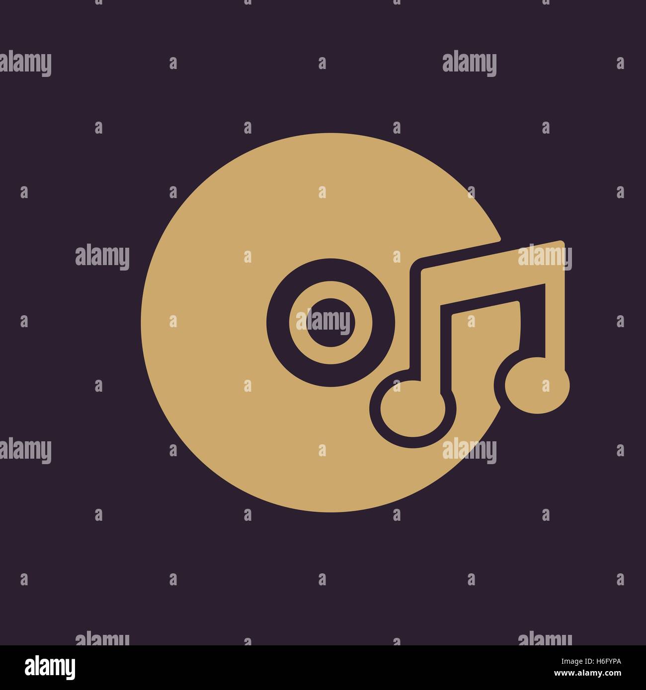The music icon. Disc symbol. Flat Stock Vector Image & Art - Alamy