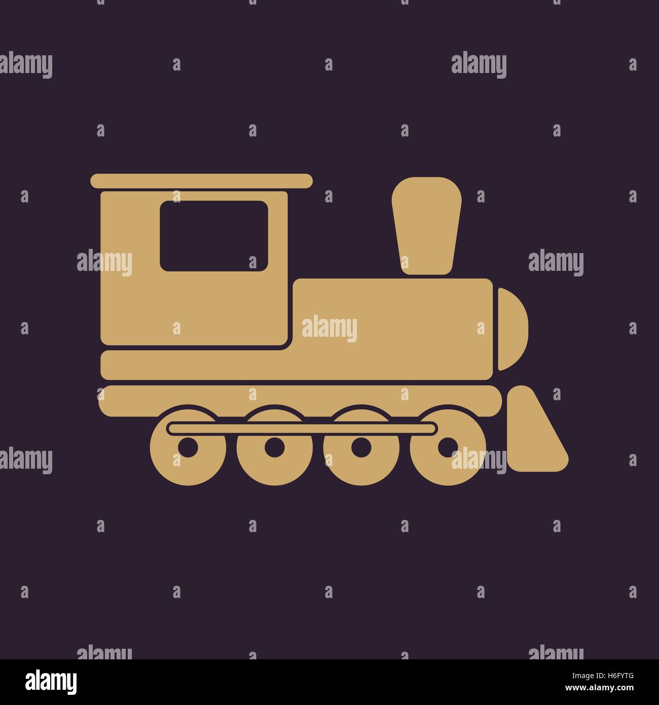 Front view steam locomotive Stock Vector Images - Alamy