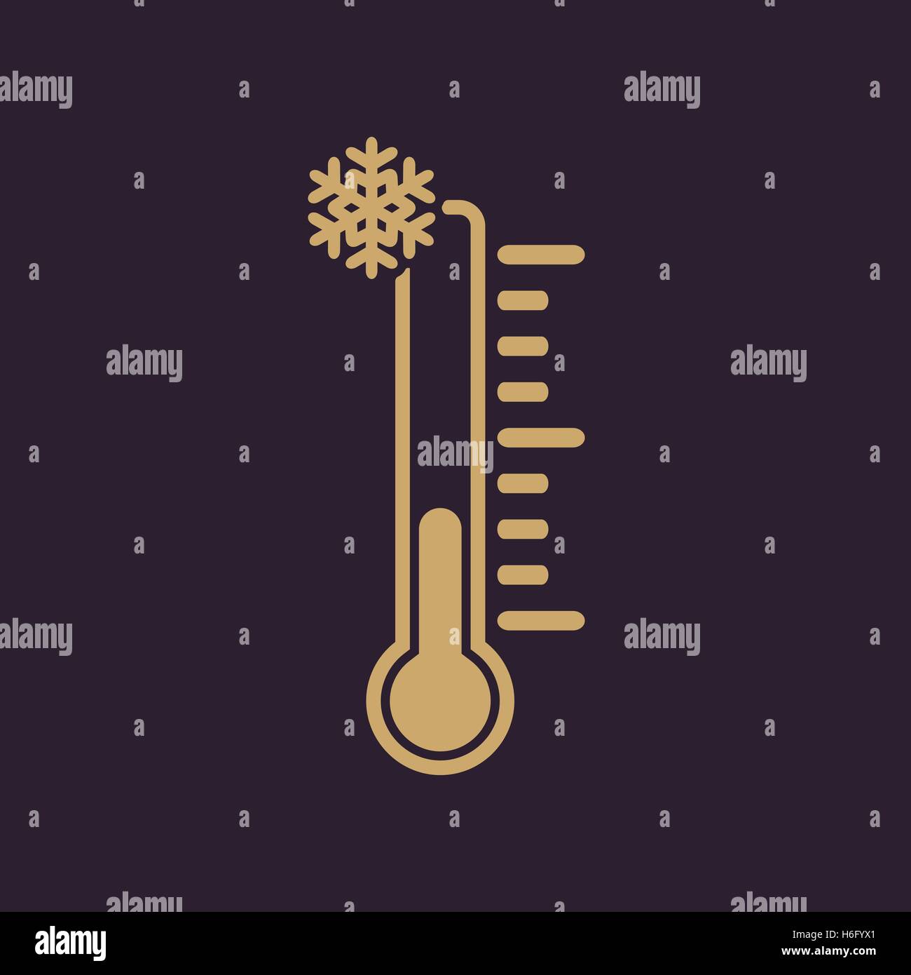 The thermometer icon. Low temperature symbol Stock Vector Image & Art ...