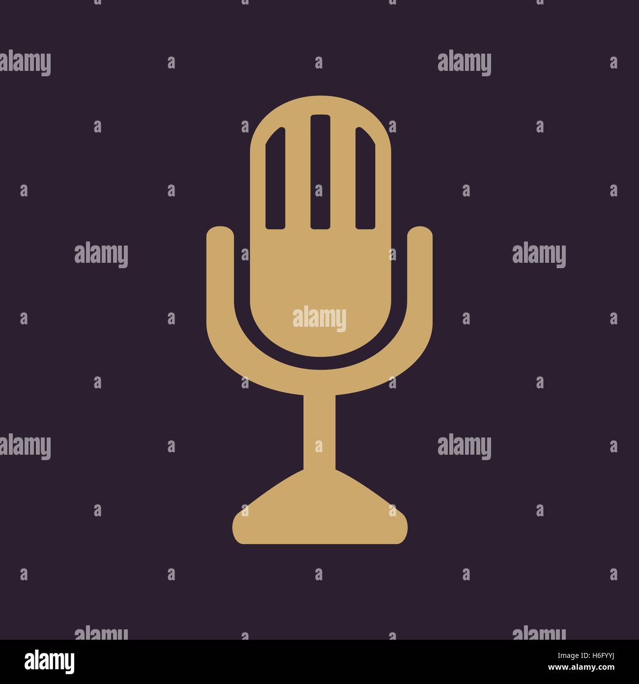 The mic icon. Microphone symbol. Flat Stock Vector Image & Art - Alamy