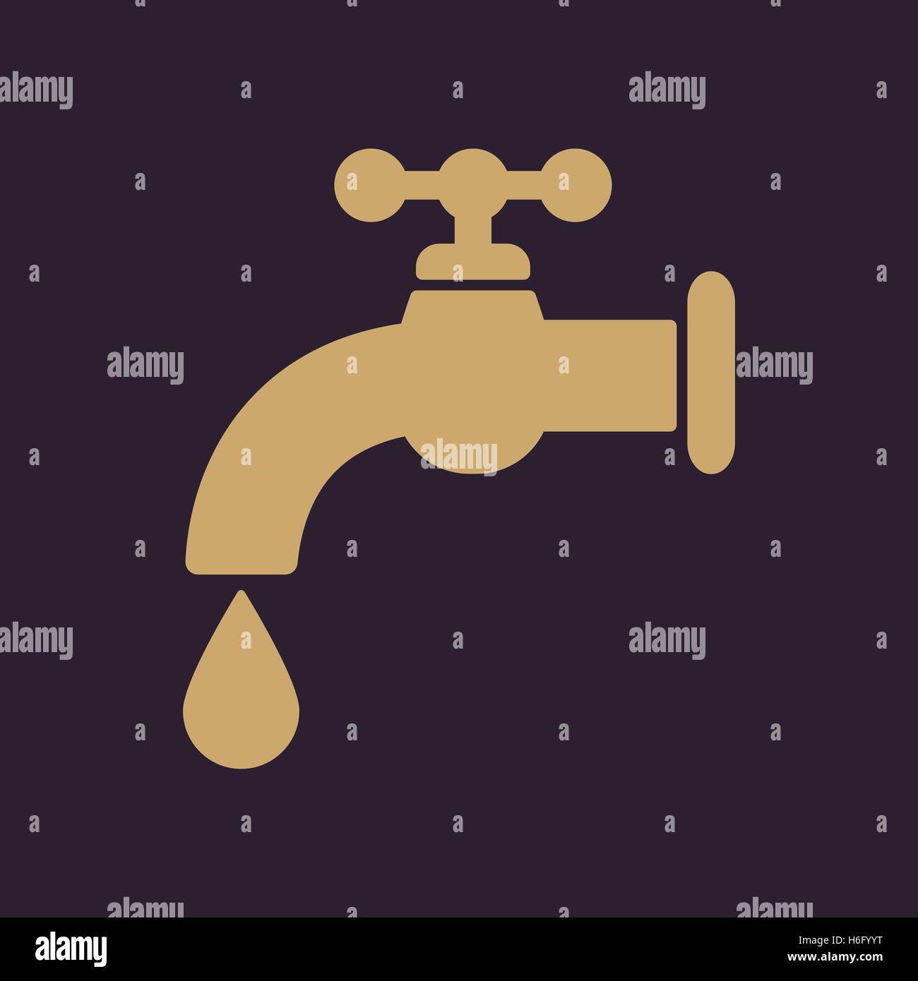 The tap water icon. Water symbol. Flat Stock Vector Image & Art - Alamy