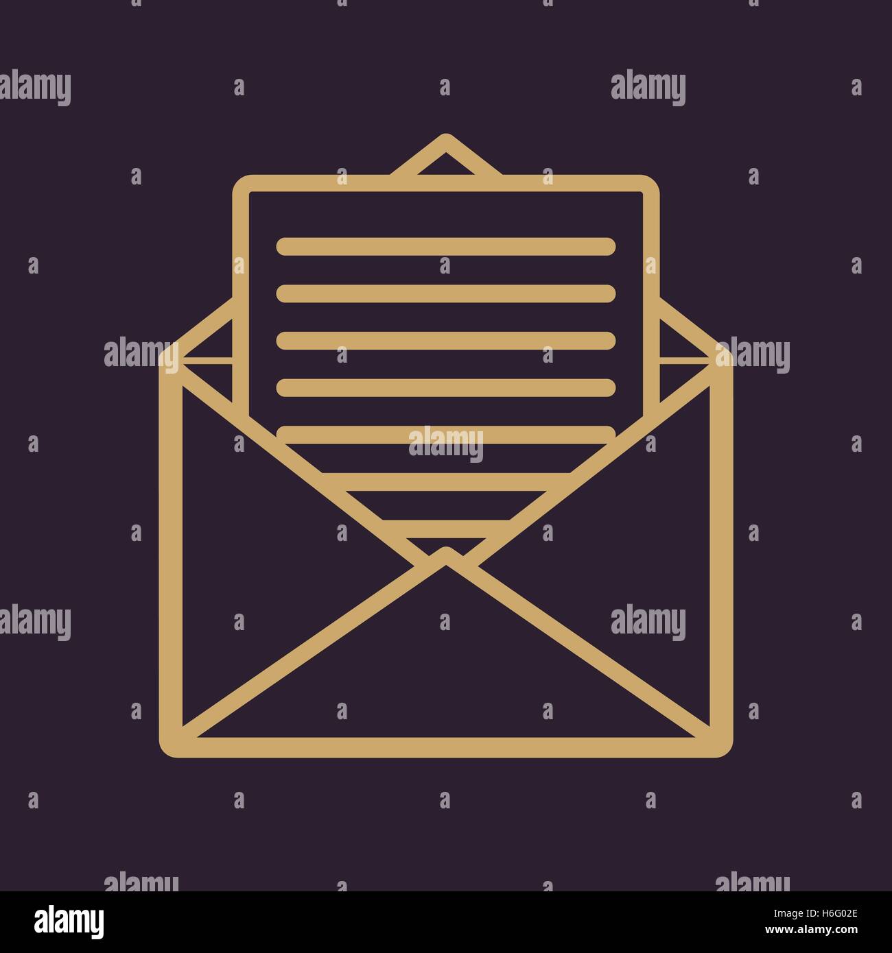 The mail icon. Open Envelope symbol Stock Vector Image & Art - Alamy