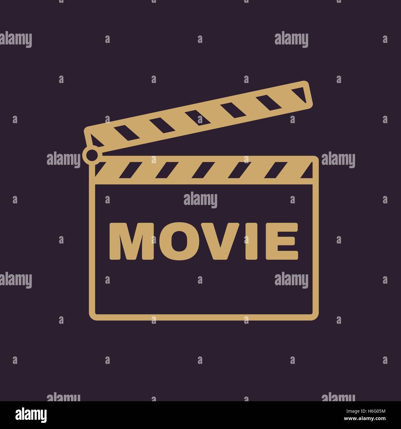 The clapper board icon. Movie symbol. Flat Stock Vector Image & Art - Alamy