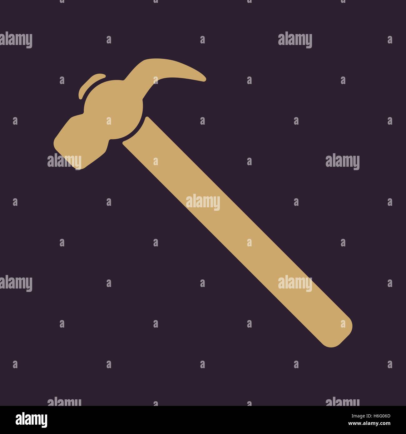 The hammer icon. Hammer symbol. Flat Stock Vector Image & Art - Alamy