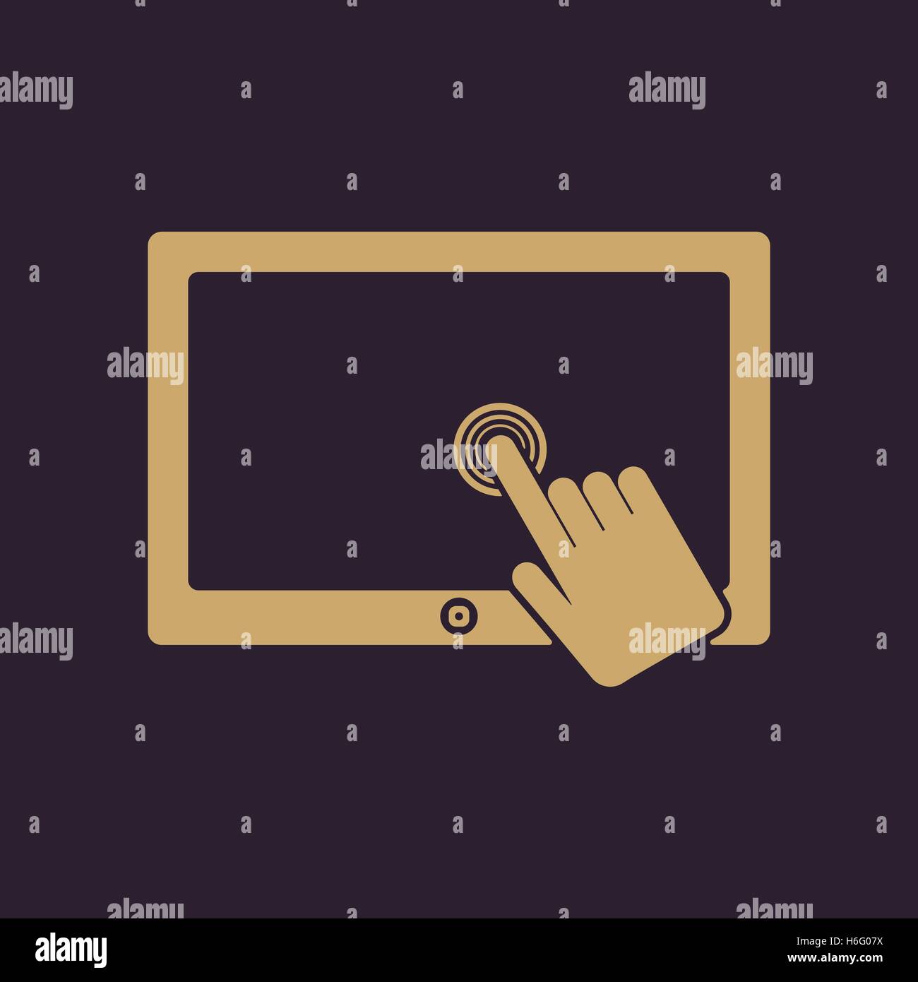 The touch screen icon. Tablet symbol. Flat Stock Vector Image & Art - Alamy