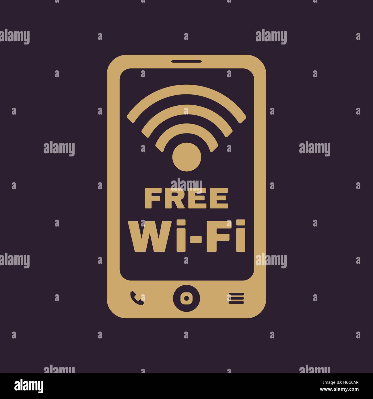 The wifi icon. Free Wifi symbol. Flat Stock Vector Image & Art - Alamy