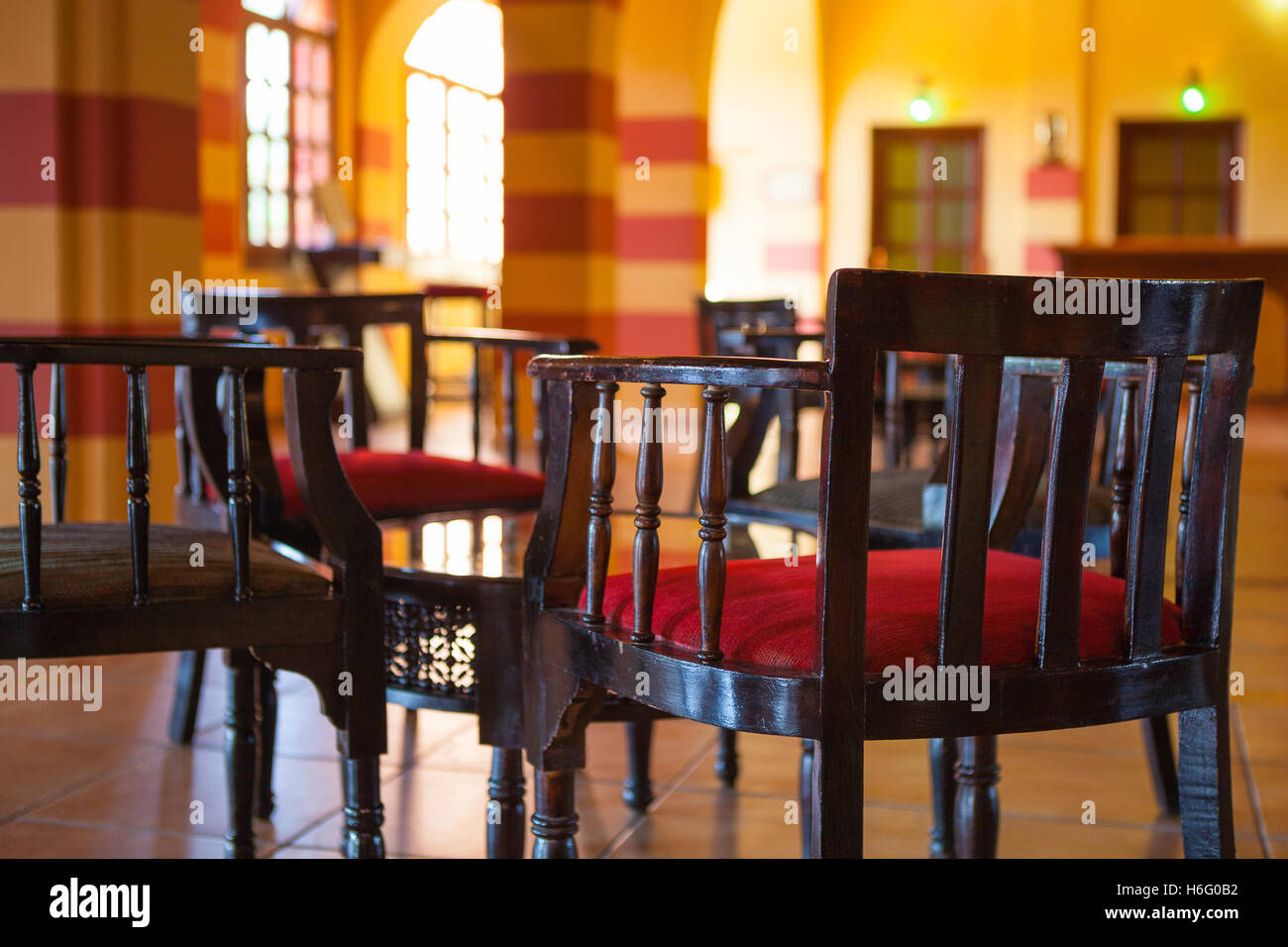Old-fashioned reception in the Egyptian hotel Stock Photo - Alamy
