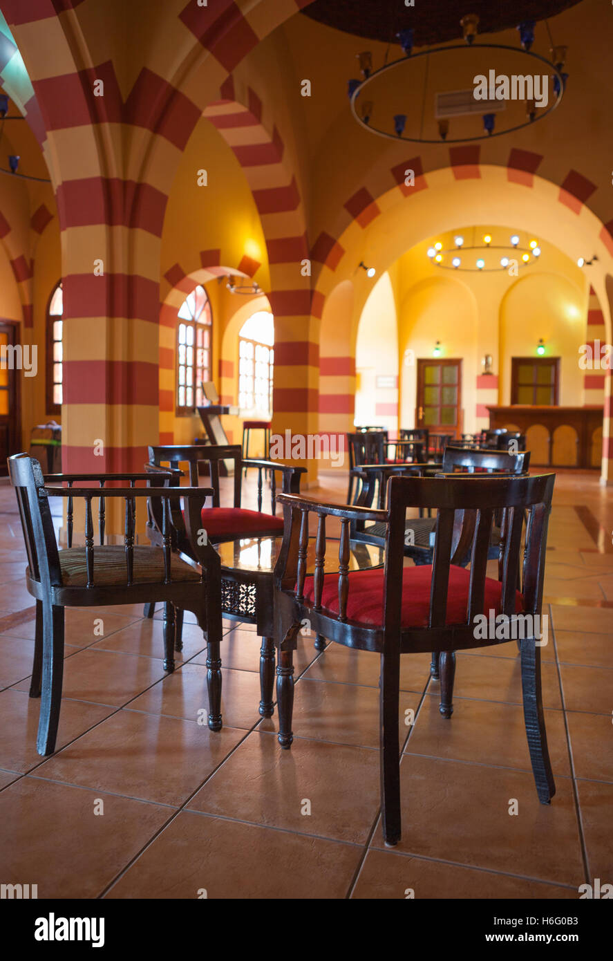 Old-fashioned reception in the Egyptian hotel Stock Photo - Alamy