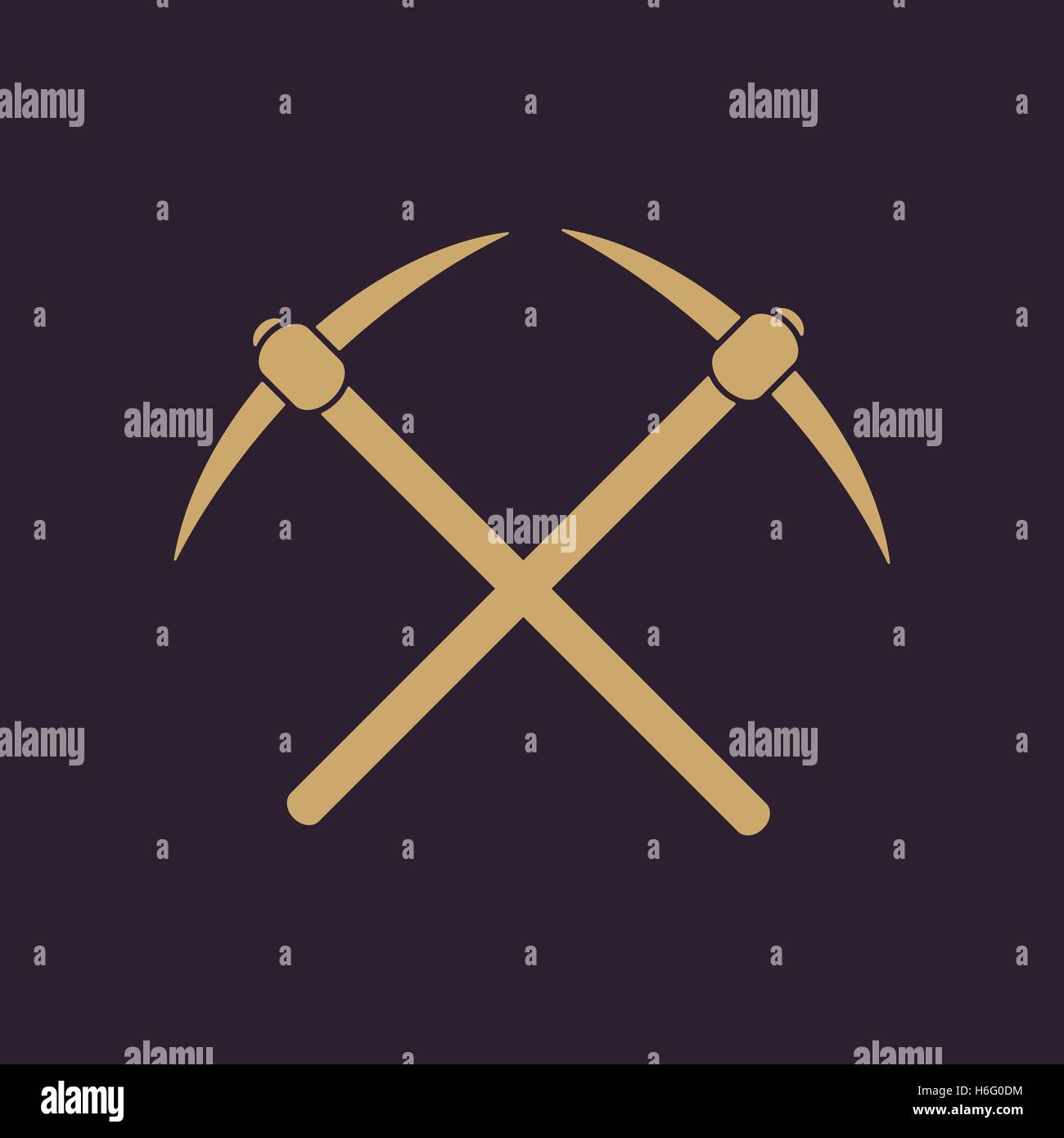 The pick icon. Pickax symbol. Flat Stock Vector Image & Art - Alamy