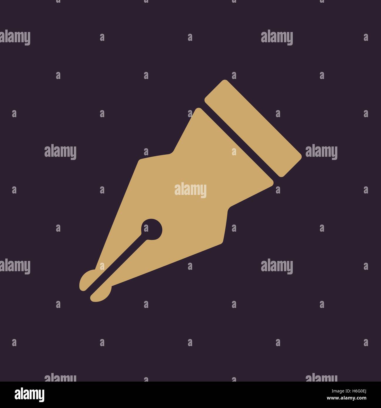 The pen icon. Fountain Pen symbol. Flat Stock Vector Image & Art - Alamy