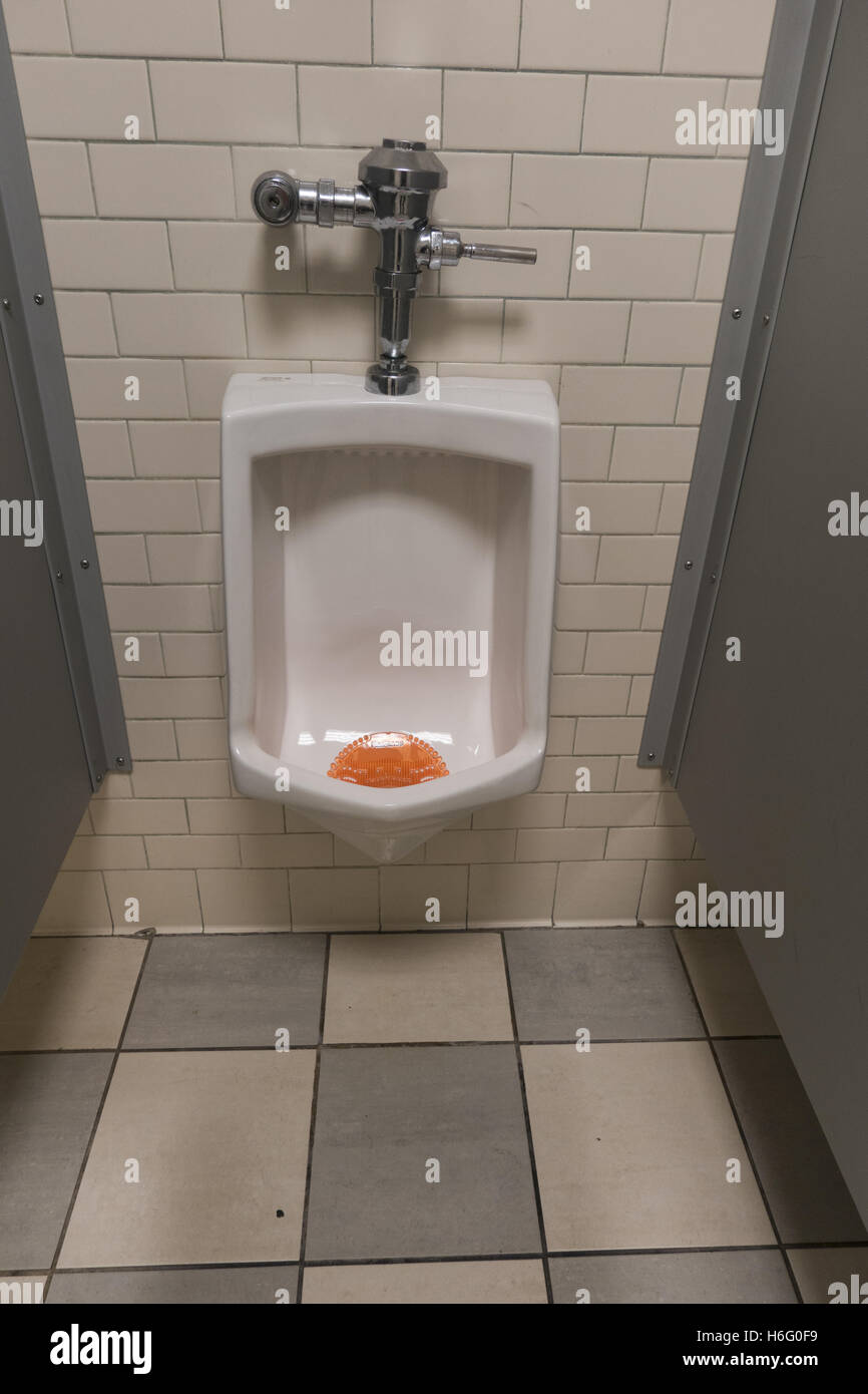 Urinal in a public mens restroom Stock Photo - Alamy