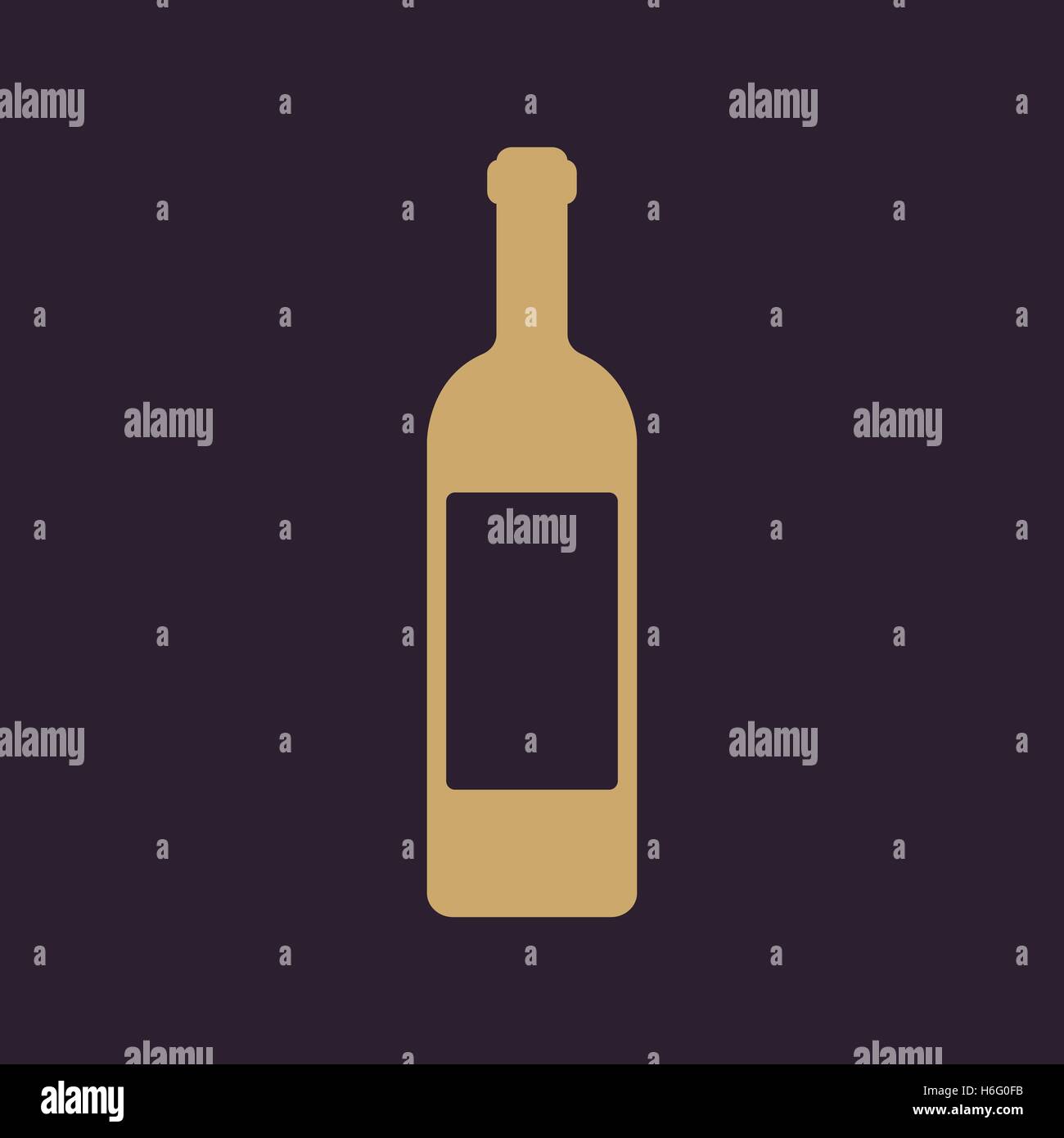 The wine icon. Bottle symbol. Flat Stock Vector Image & Art - Alamy