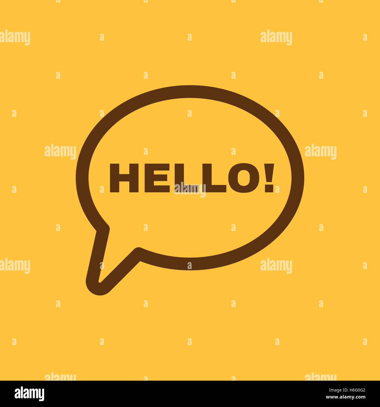 The hello icon. Greet and hi symbol. Flat Vector illustration Stock ...