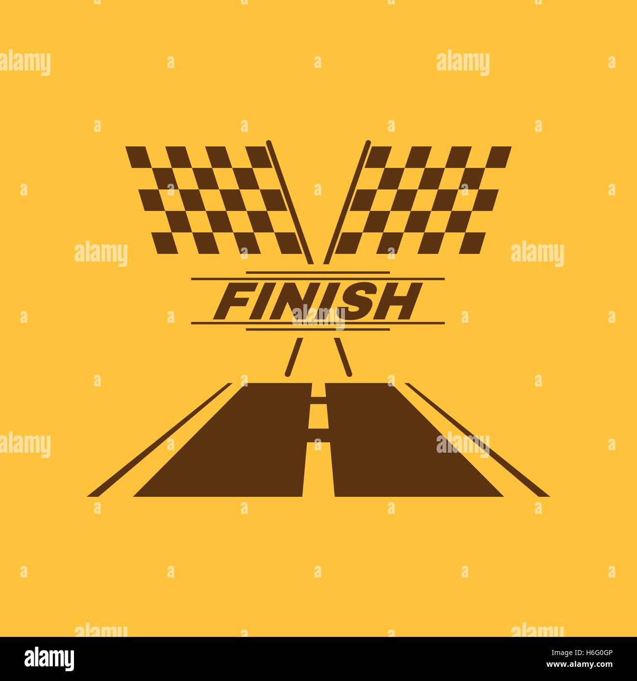 The race flag icon. Finish symbol. Flat Vector illustration Stock Vector Image & Art - Alamy