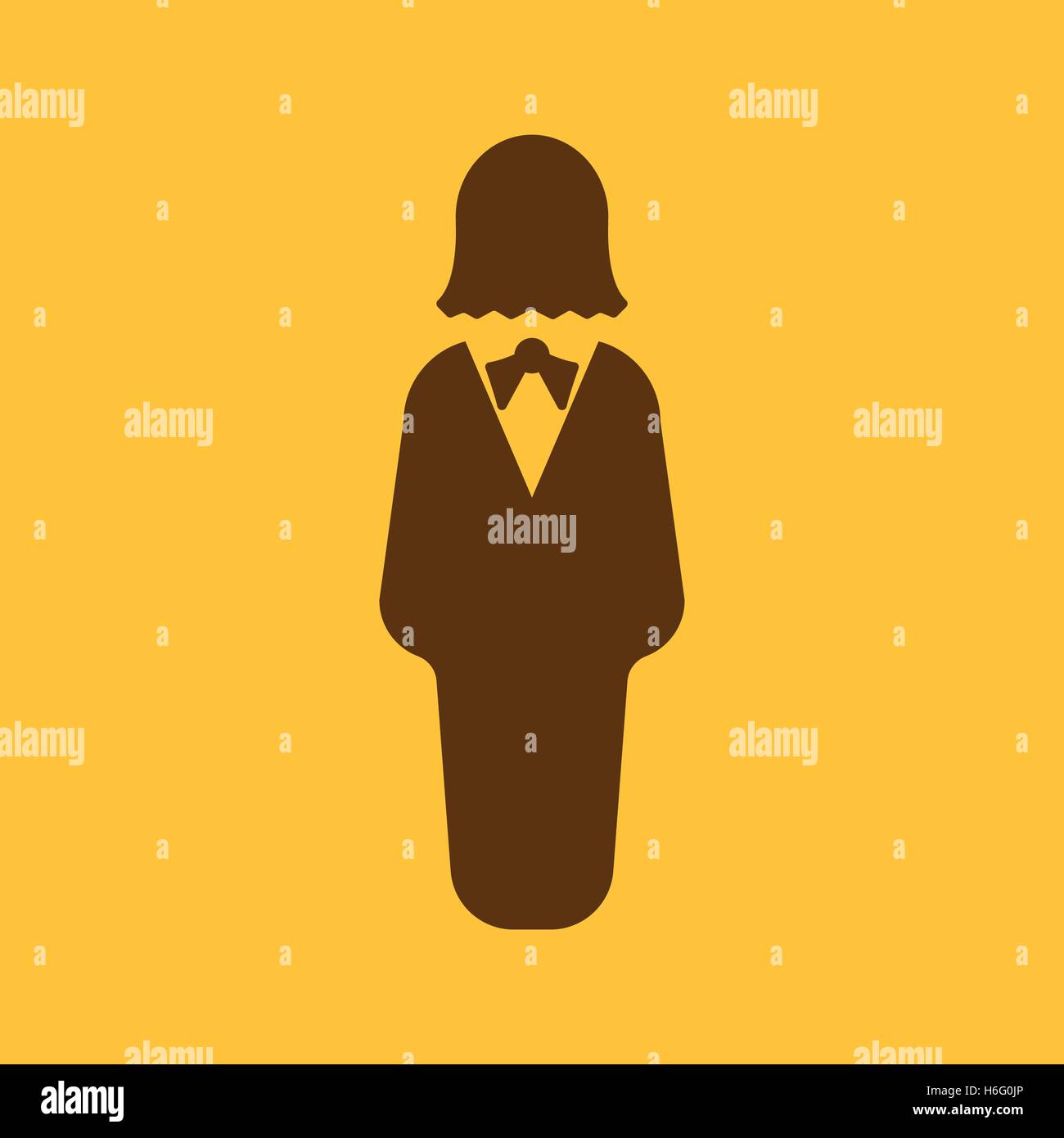 The business woman icon. Avatar and user, girl, female symbol. Flat ...