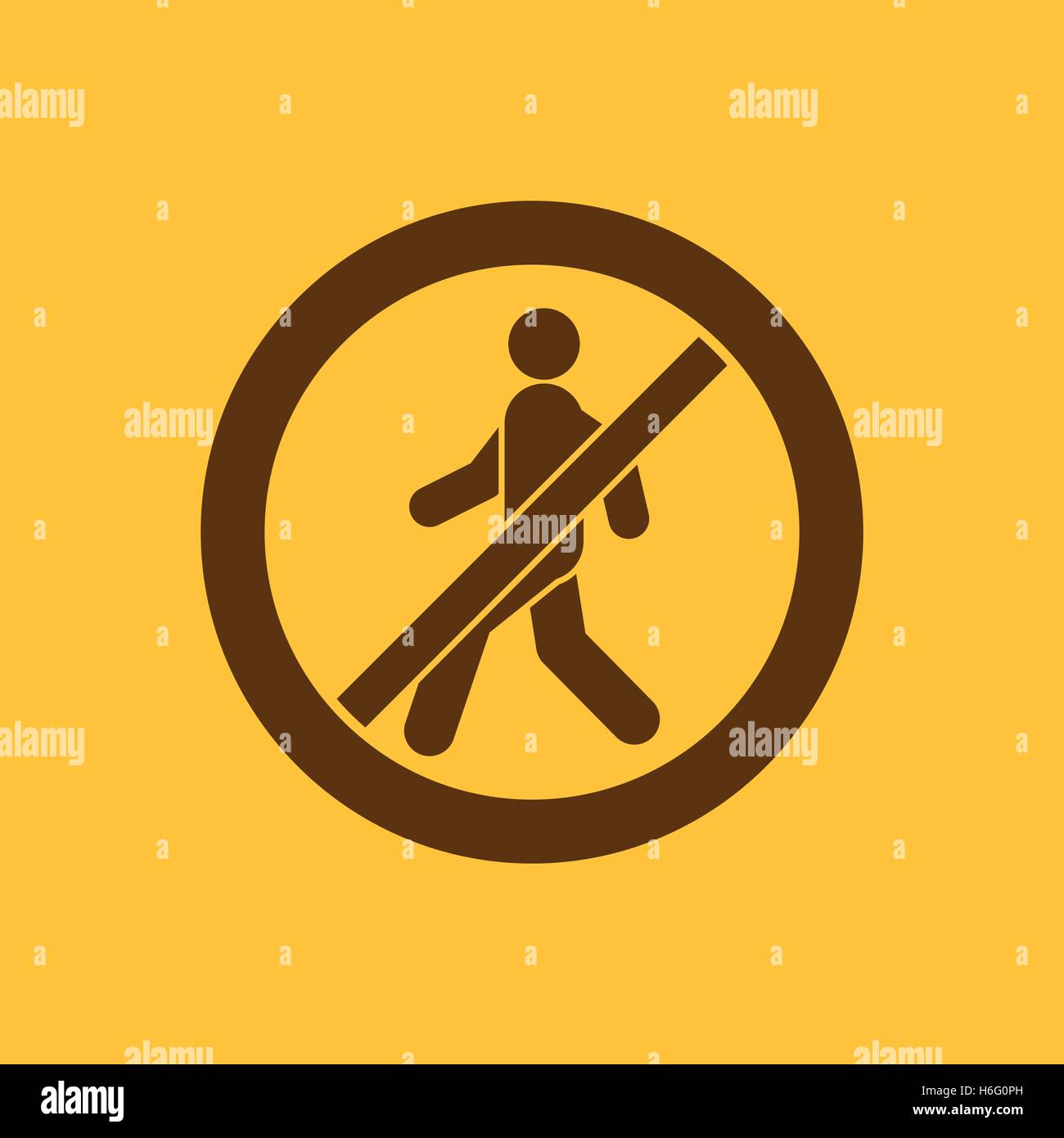 The no entry icon. Disallowed and danger, warning symbol. Flat Vector ...