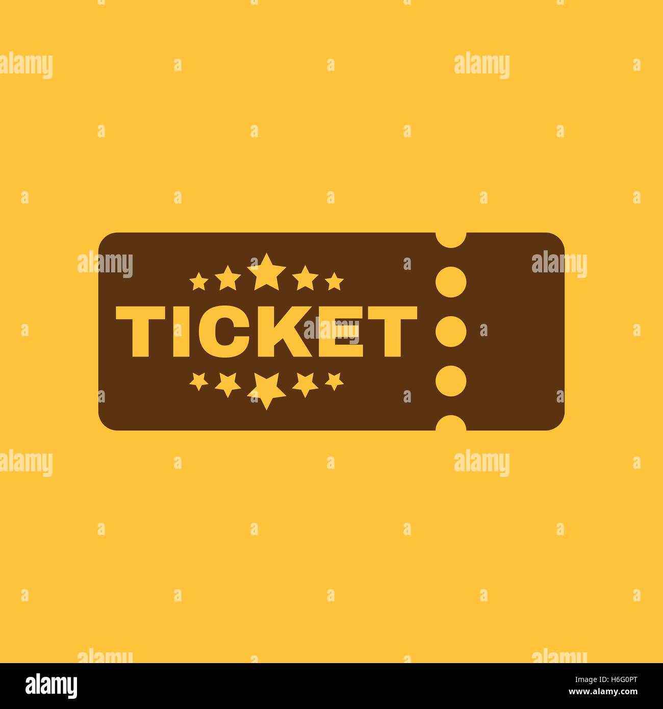 The ticket icon. Ducket and seat, tkt symbol. Flat Vector illustration ...
