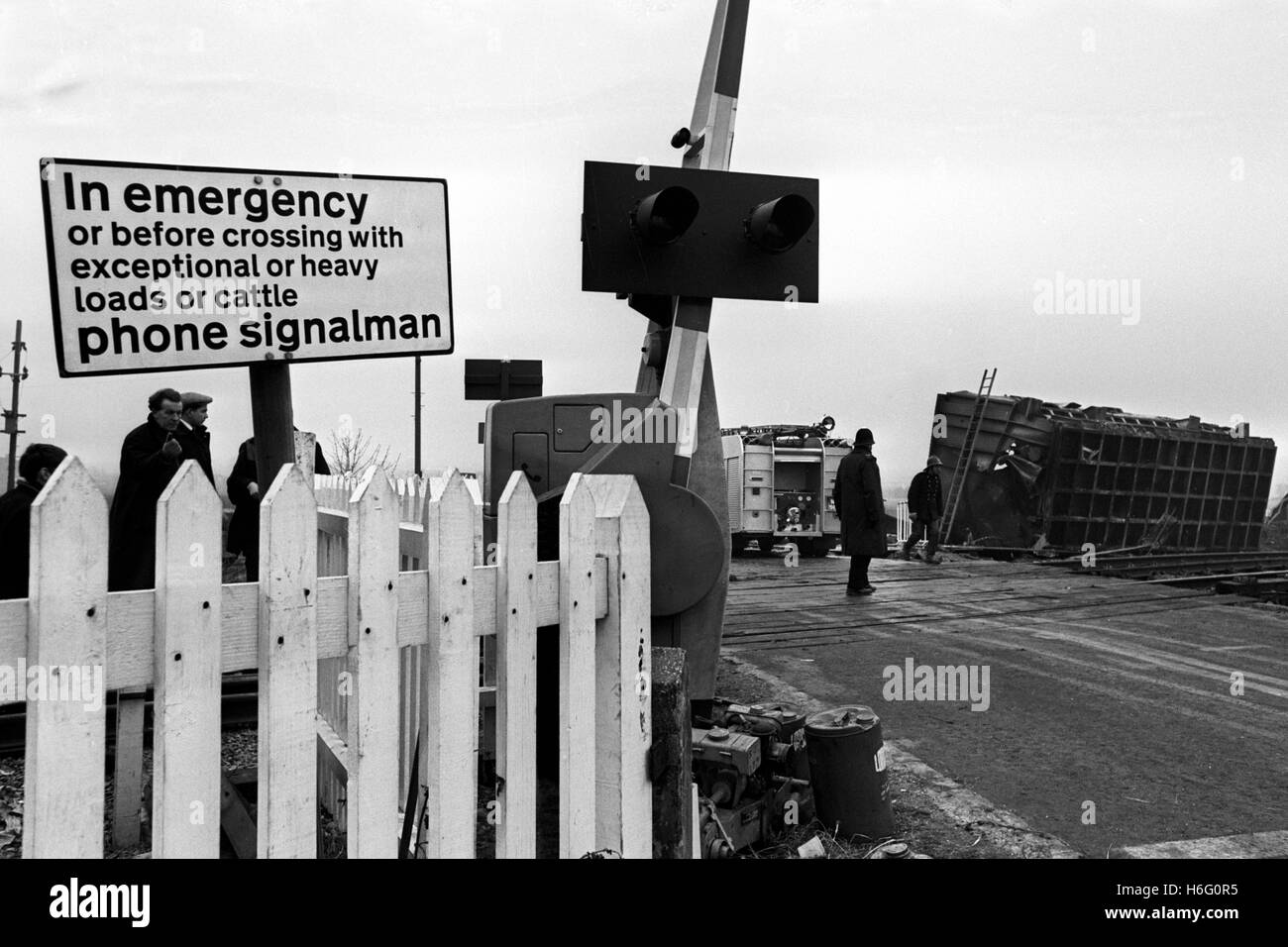 The newly-installed automatic level crossing at Hixon, Staffordshire ...