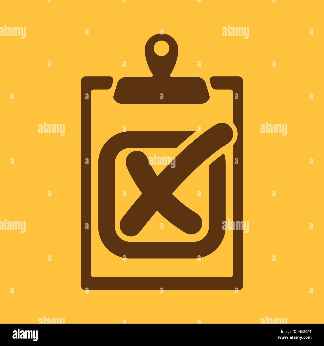 The checklist icon. Clipboard and failed task, wrong answer symbol ...