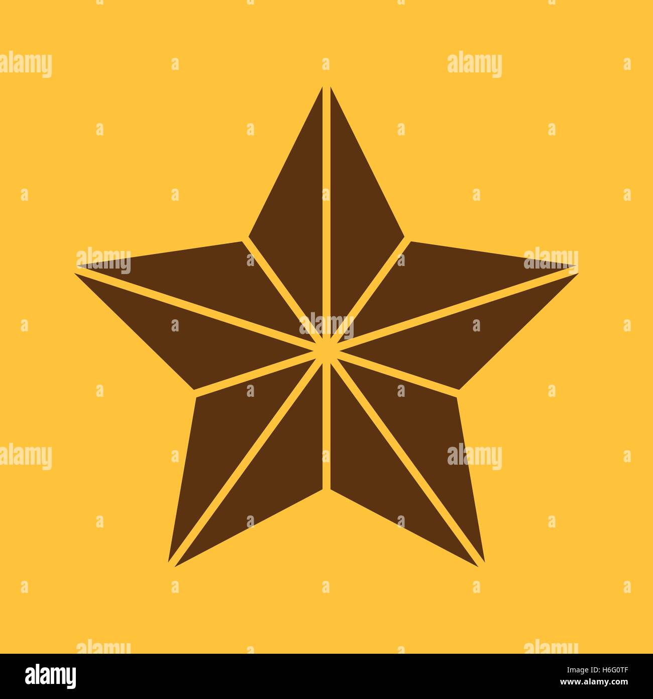 The star icon. Best and favorite, quality symbol. Flat Vector ...