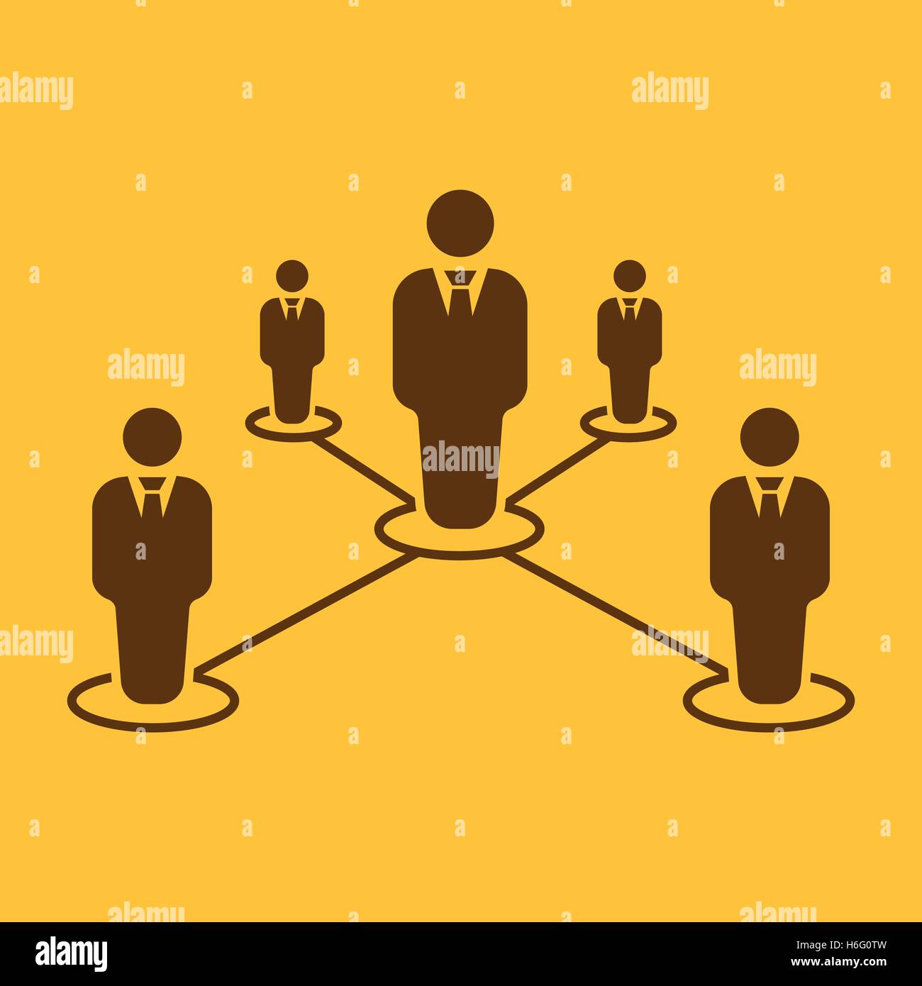 The teamwork icon. Leadership and connection, business teams symbol ...