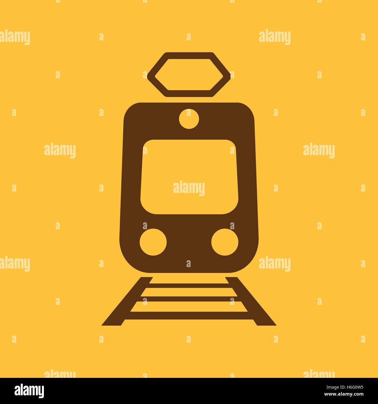 The train icon. Metro and tram, railroad symbol. Flat Vector ...