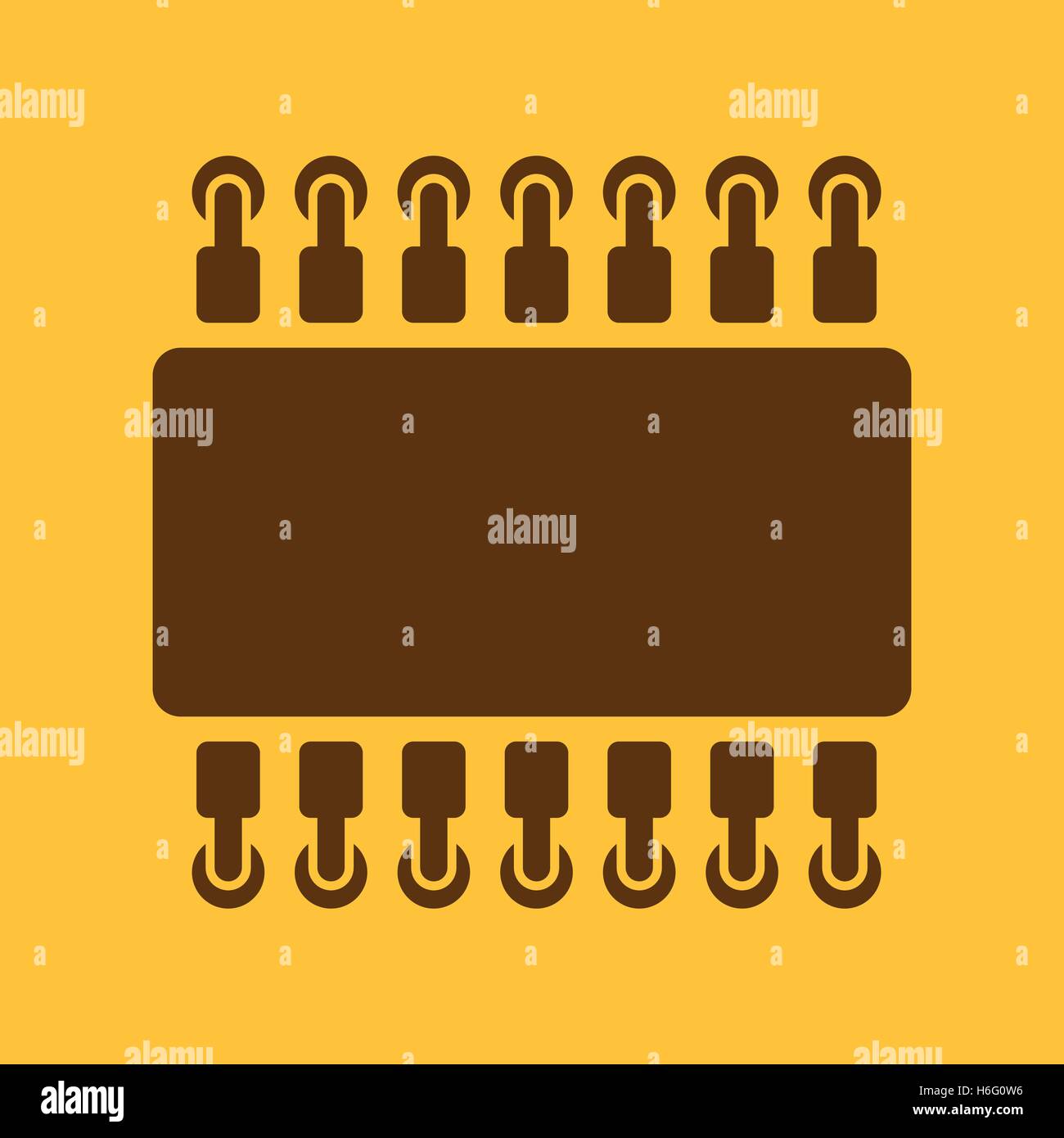 The chip icon. Hardware and processor, technology symbol. Flat Vector ...