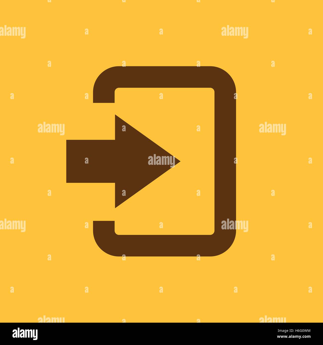 The login icon. Entry and input, authorization symbol. Flat Vector ...