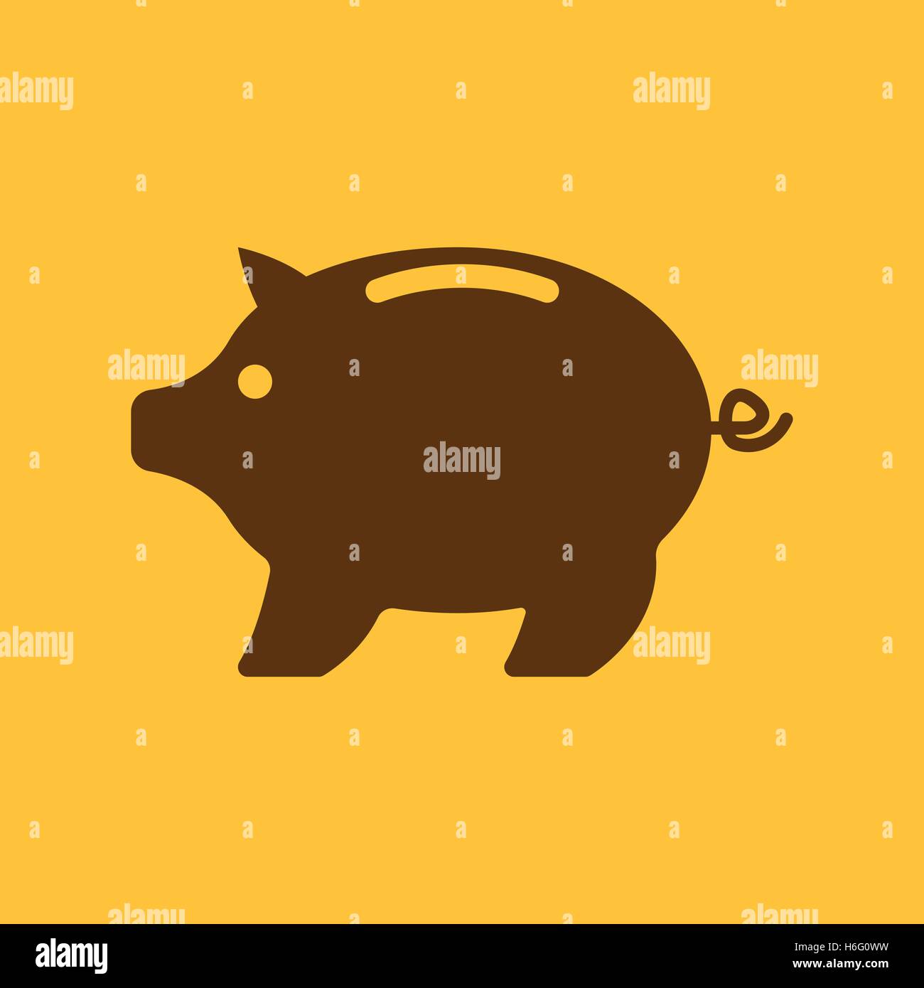 The moneybox icon. Cash and money, wealth, savings symbol. Flat Vector ...