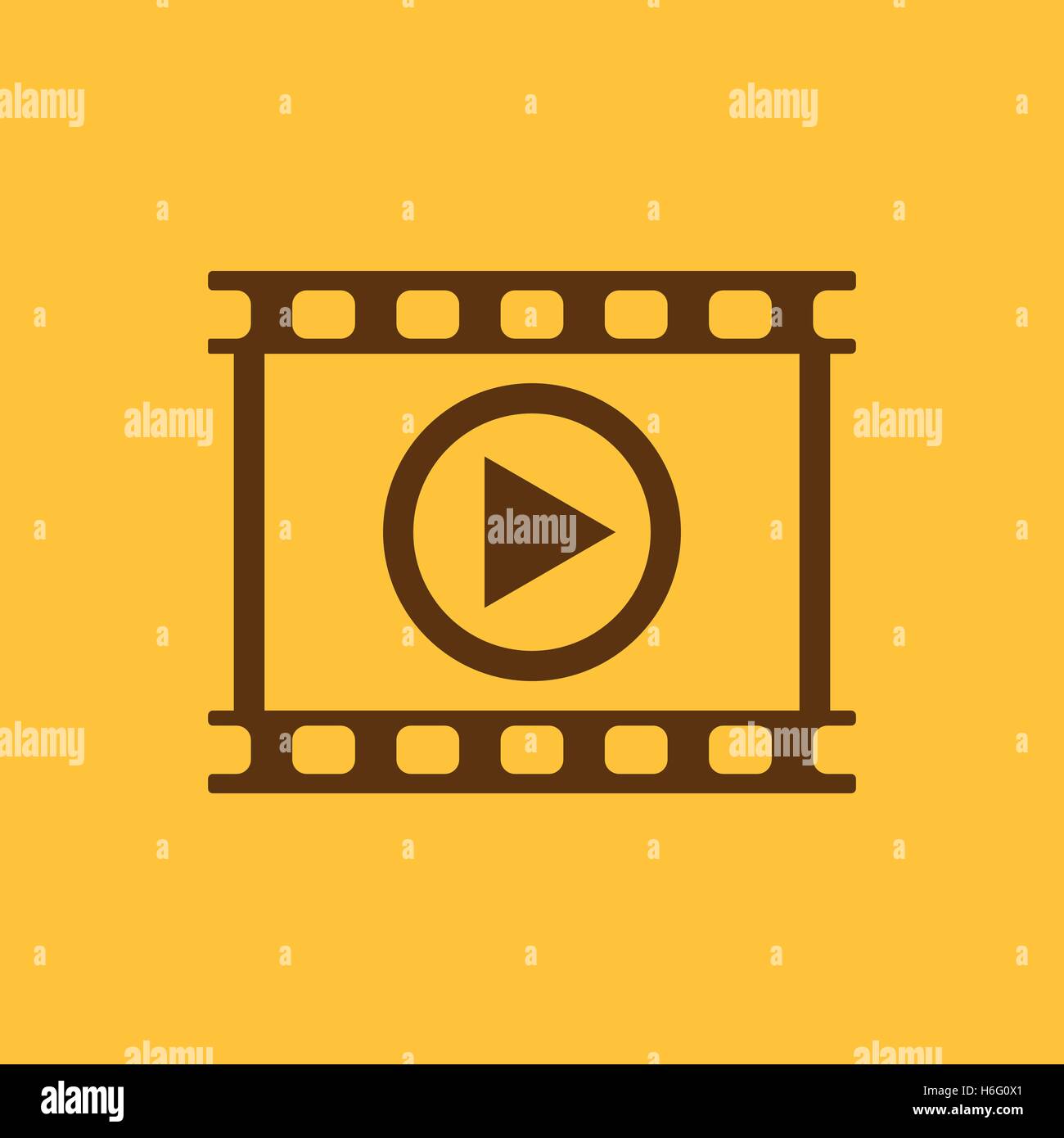 The video icon. Play and player, movie, cinema symbol. Flat Vector ...