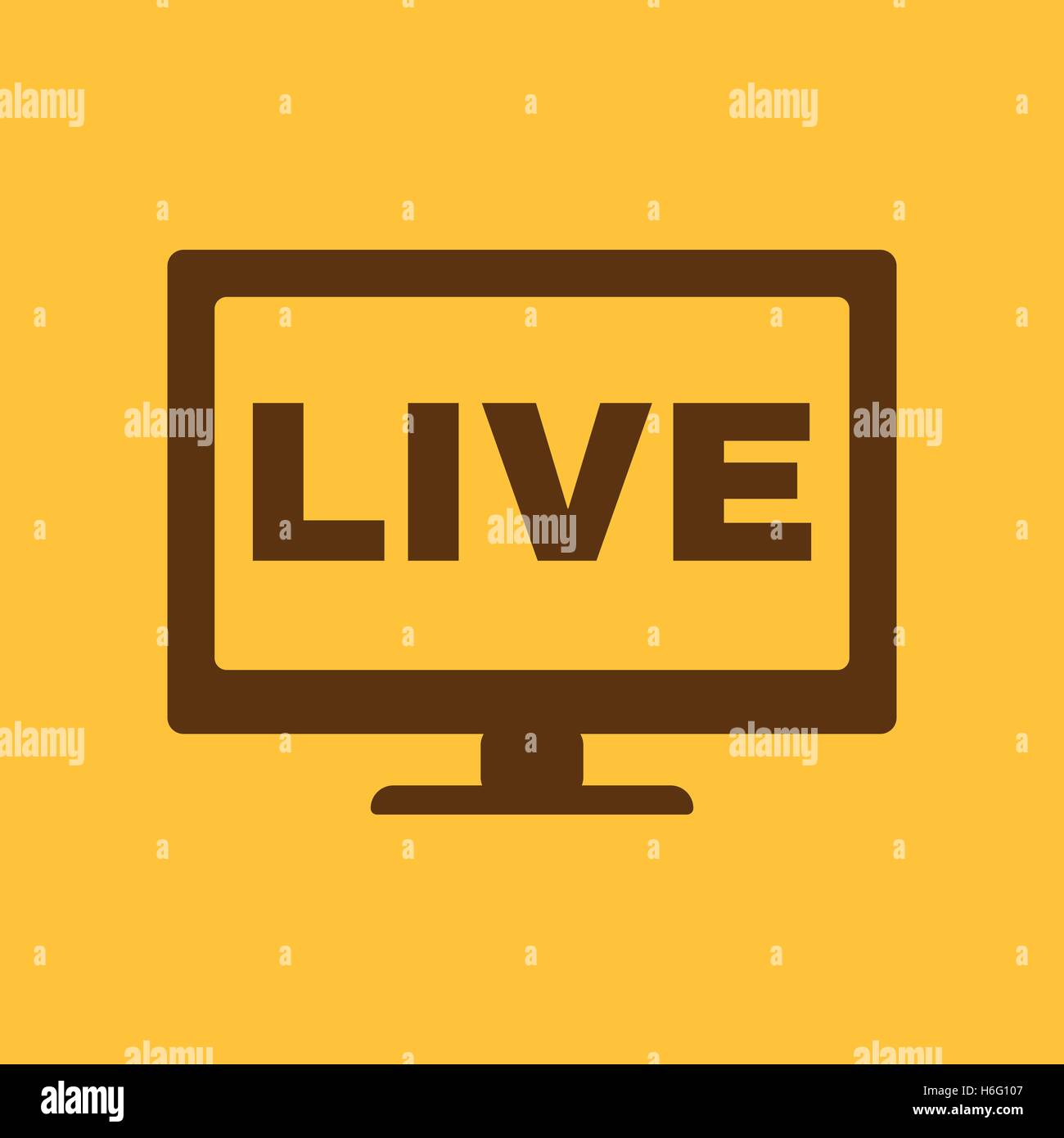 The live tv icon. Broadcasting and broadcast symbol. Flat Vector ...