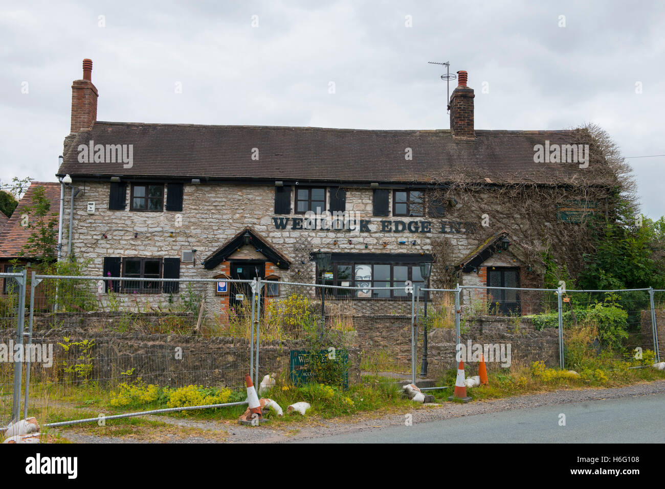 Closed Wenlock Edge Inn, Shropshire, England, UK Stock Photo - Alamy
